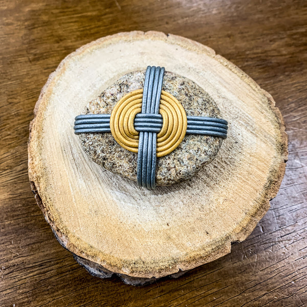Leather Wrapped Rocks $15 - Blue Moose Art Gallery