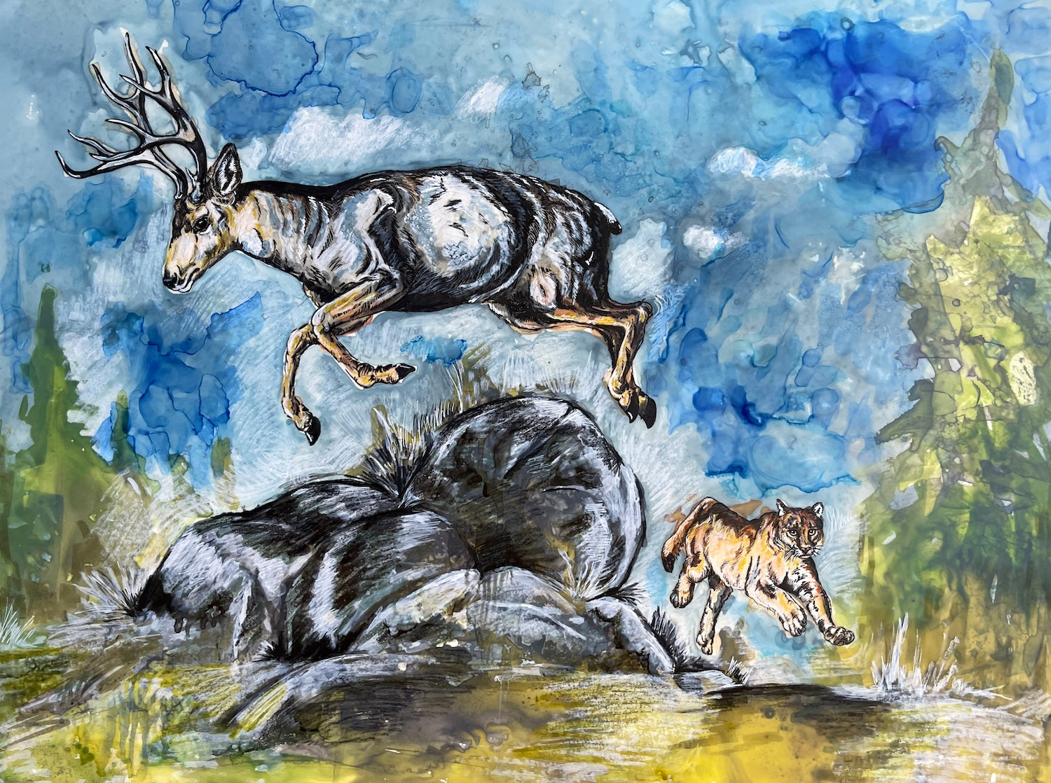 Bold Pursuit--Website Exclusive - Blue Moose Art Gallery