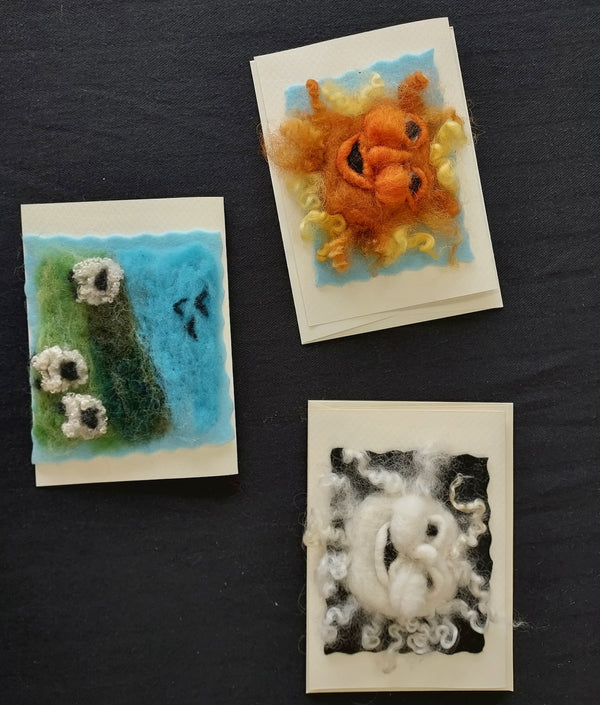 Felted cards 2 - Blue Moose Art Gallery