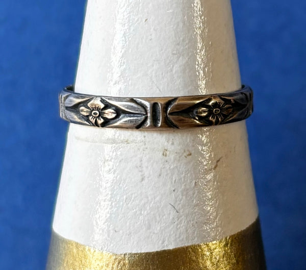Floral Pattern Ring 6 - Blue Moose Art Gallery