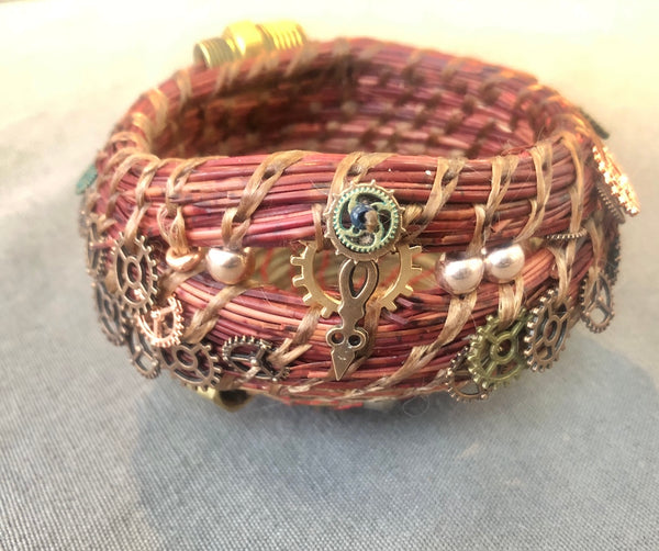 Steampunk in Red - Blue Moose Art Gallery