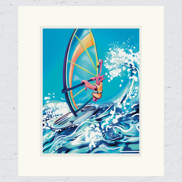 Wind Surfing Print - Blue Moose Art Gallery