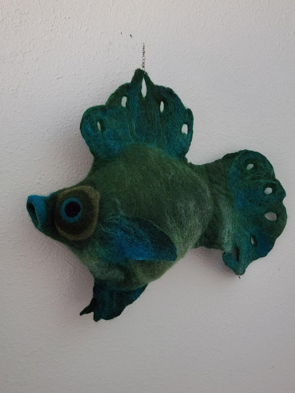 Green fish - Blue Moose Art Gallery