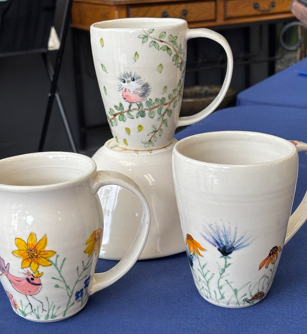 Misc painted mugs - Blue Moose Art Gallery
