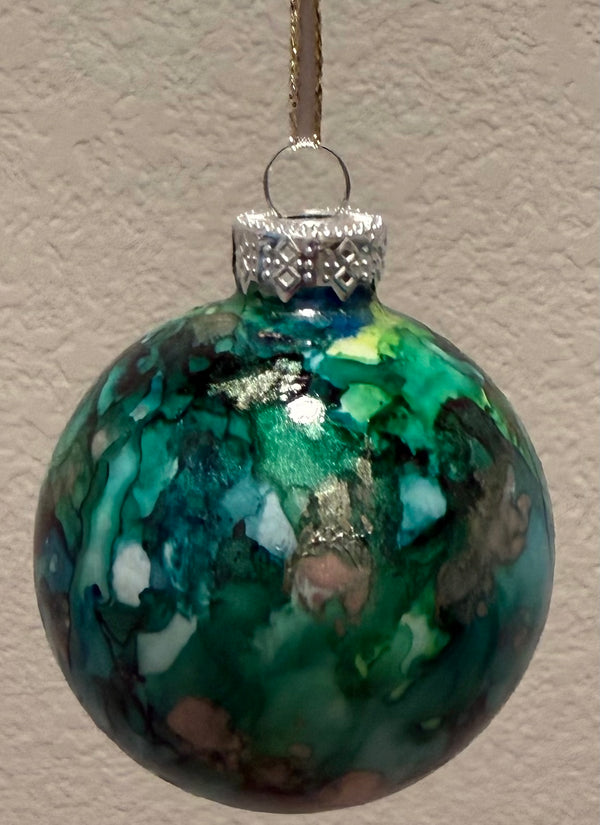 Ornament with Alcohol Ink - Blue Moose Art Gallery